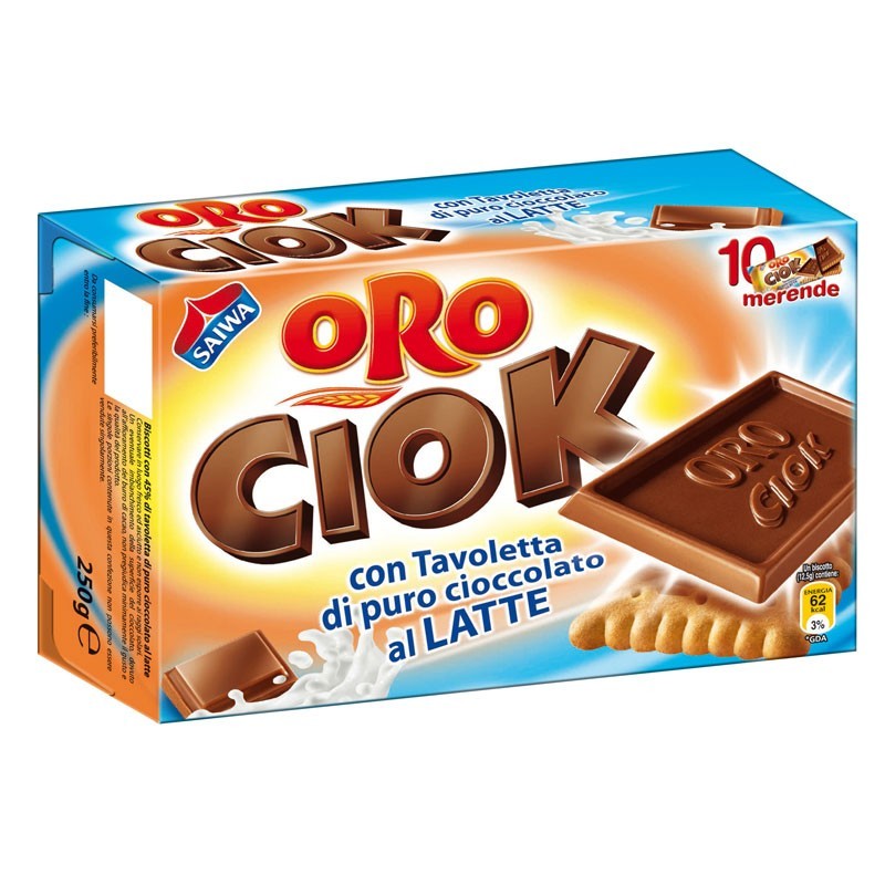 Oro Ciok Latte - Confezione da 250gr - Saiwa