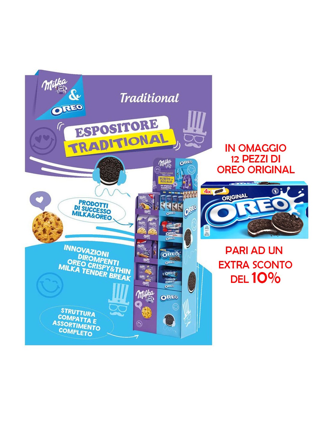 Oreo Original 66gr - Display of 20 pieces - Saiwa